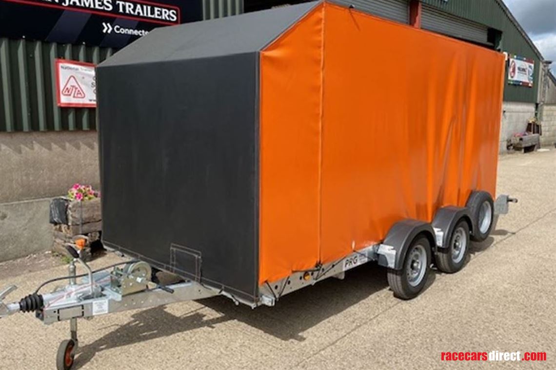 Racecarsdirect.com - Nearly New 14ft PRG Sport Covered Car Trailer - 2600KG